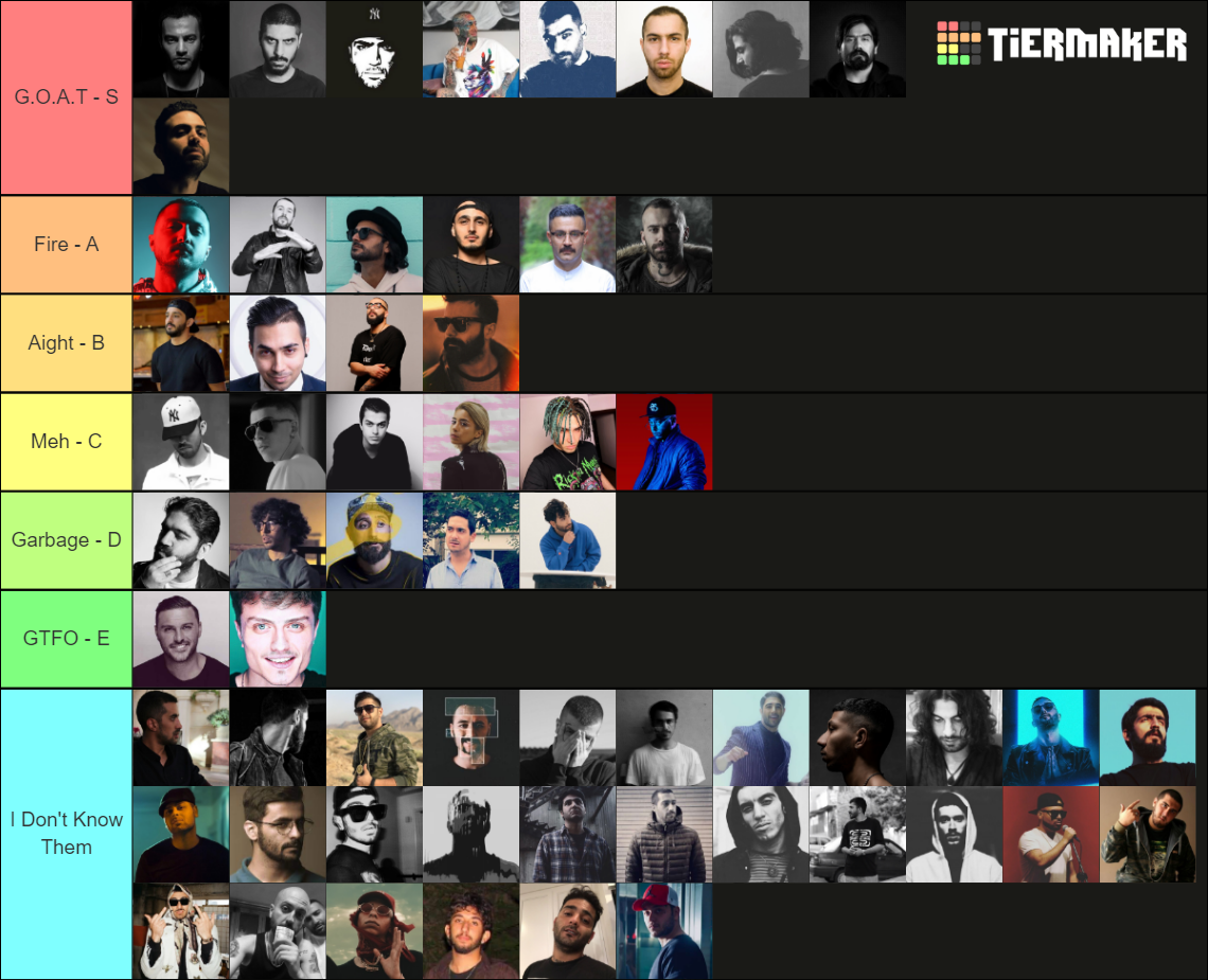 Persian Hip-Hop Artists - A Nima DW Tier List (Community Rankings ...