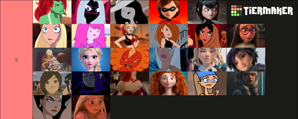Atractive cartoon women Tier List (Community Rankings) - TierMaker