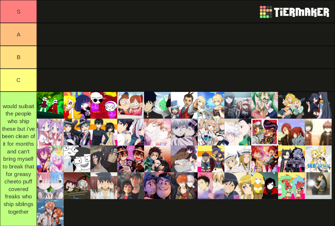 Incest Ships Tier List Community Rankings Tiermaker