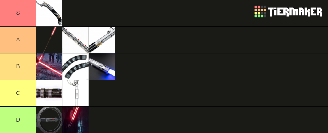 Star Wars Lightsaber Variants Tier List (Community Rankings) - TierMaker