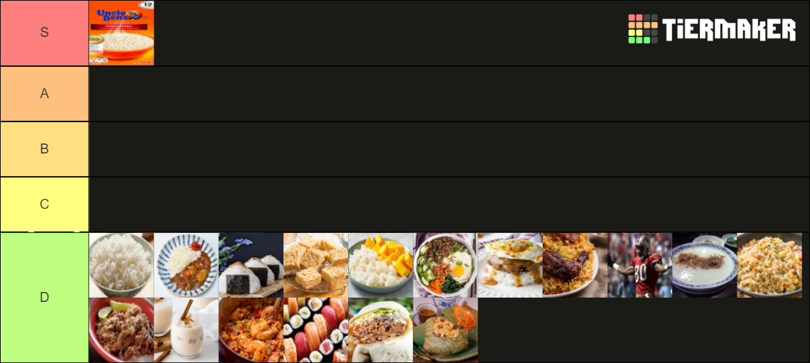 Best Rice dishes Tier List (Community Rankings) - TierMaker