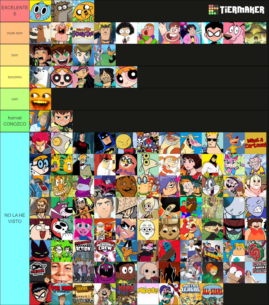 TODO Cartoon Network Tier List (Community Rankings) - TierMaker