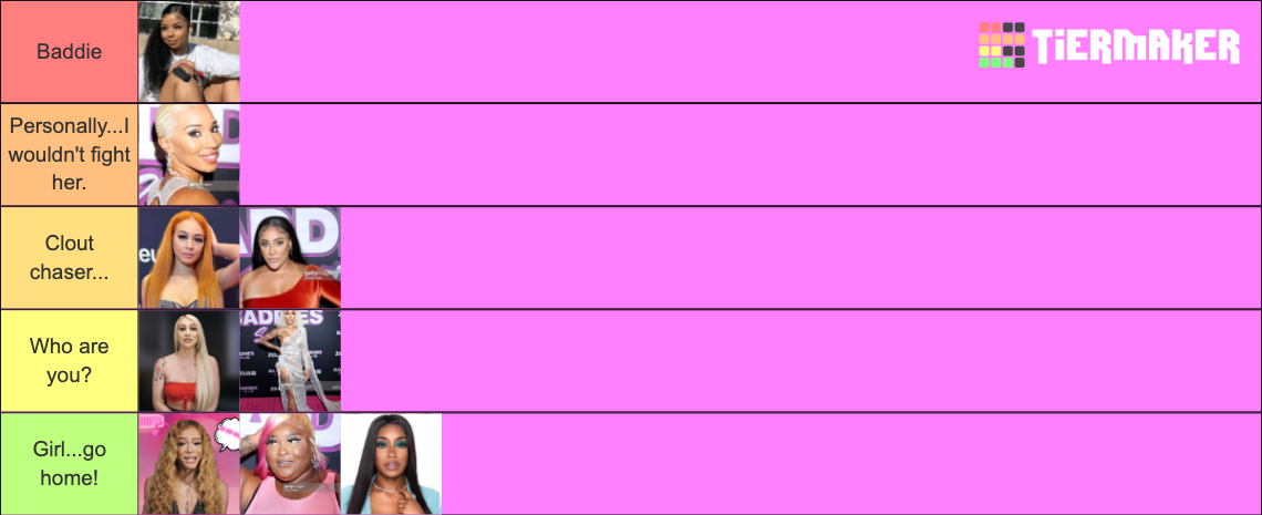 Baddies South Tier List (Community Rankings) - TierMaker