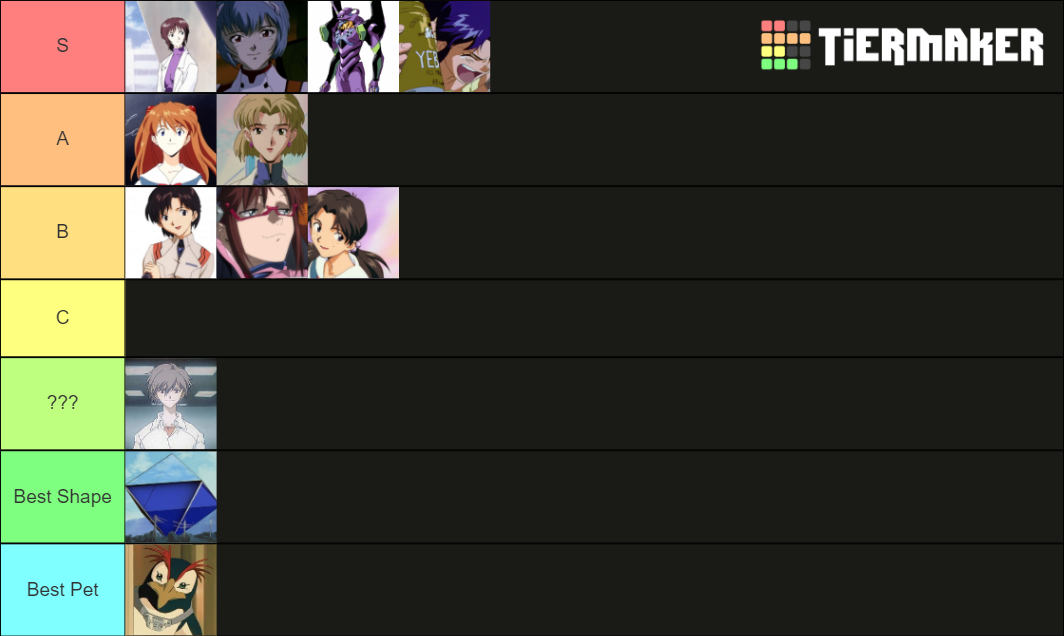 EVA Best Girl Ranking Tier List (Community Rankings) - TierMaker