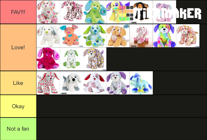 webkinz puppies Tier List (Community Rankings) - TierMaker