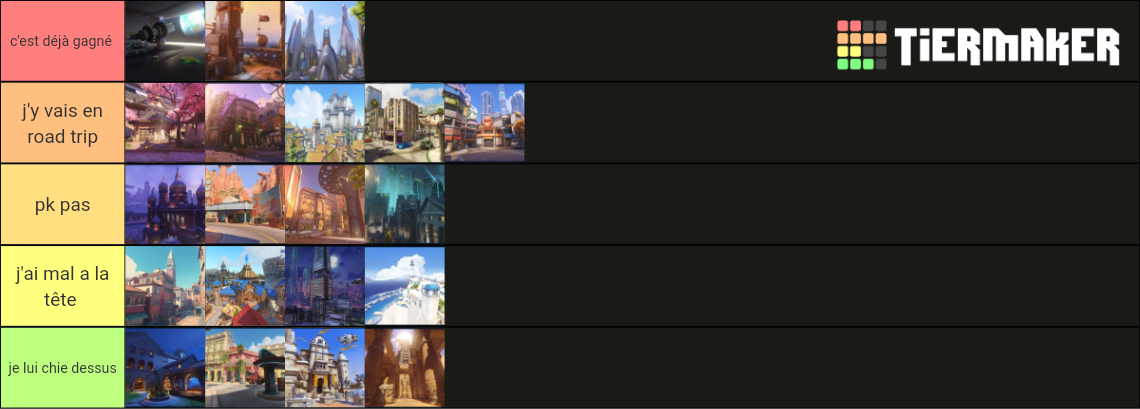 Overwatch maps Tier List (Community Rankings) - TierMaker