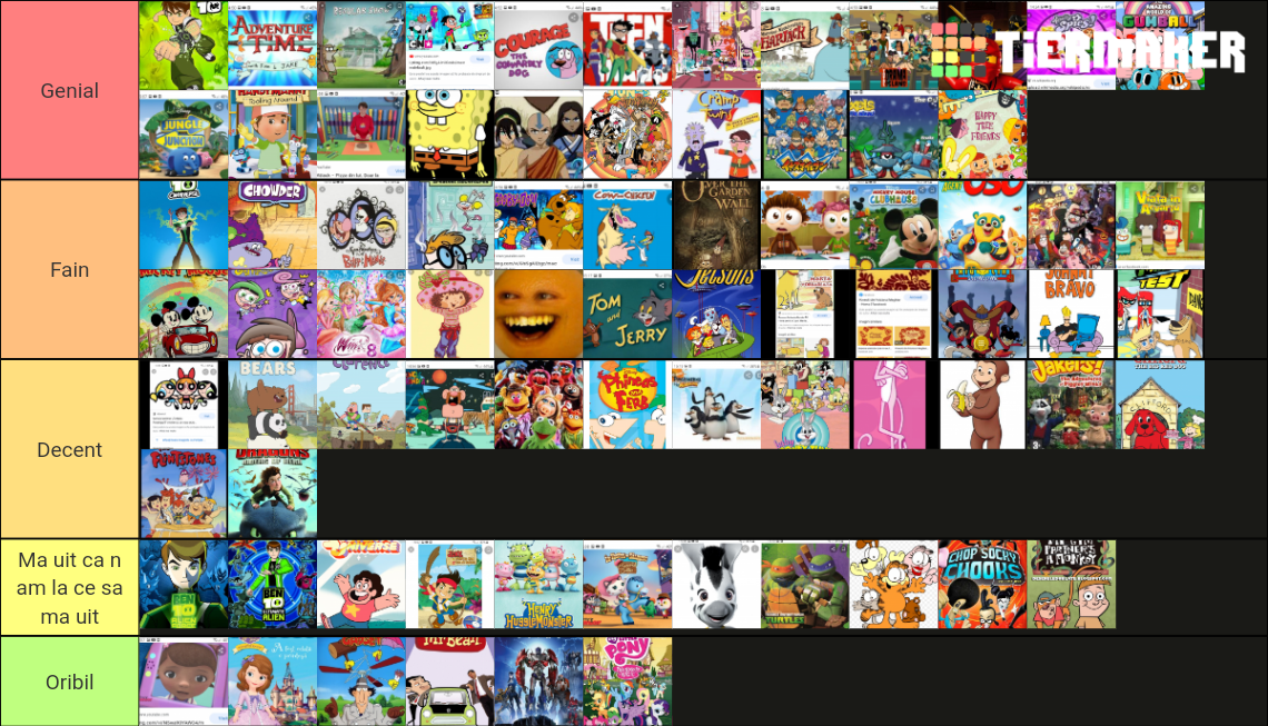 Desene animate vechi văzute Tier List (Community Rankings) - TierMaker
