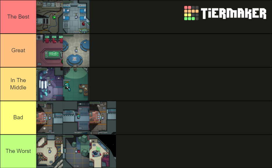 Among Us Map Locations Tier List (Community Rankings) - TierMaker