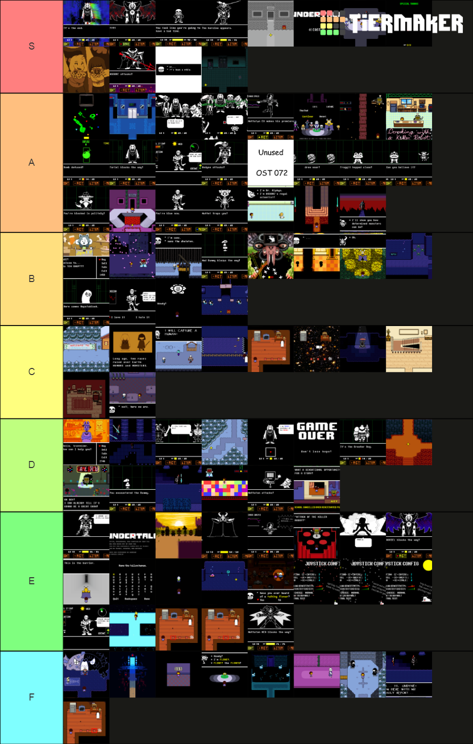 Undertale Soundtrack Tier List (Community Rankings) - TierMaker