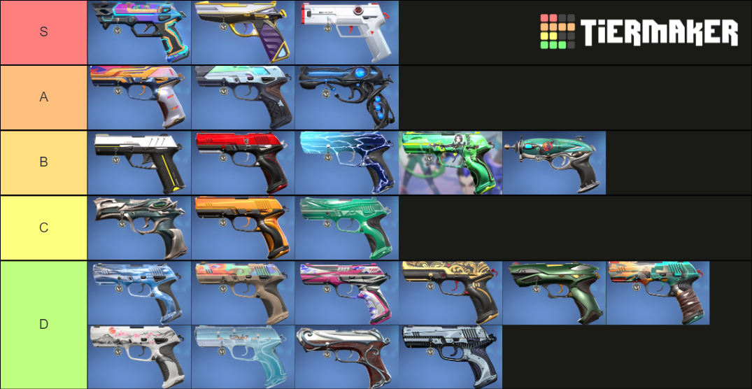 Classic Skin Valorant Tier List (Community Rankings) - TierMaker