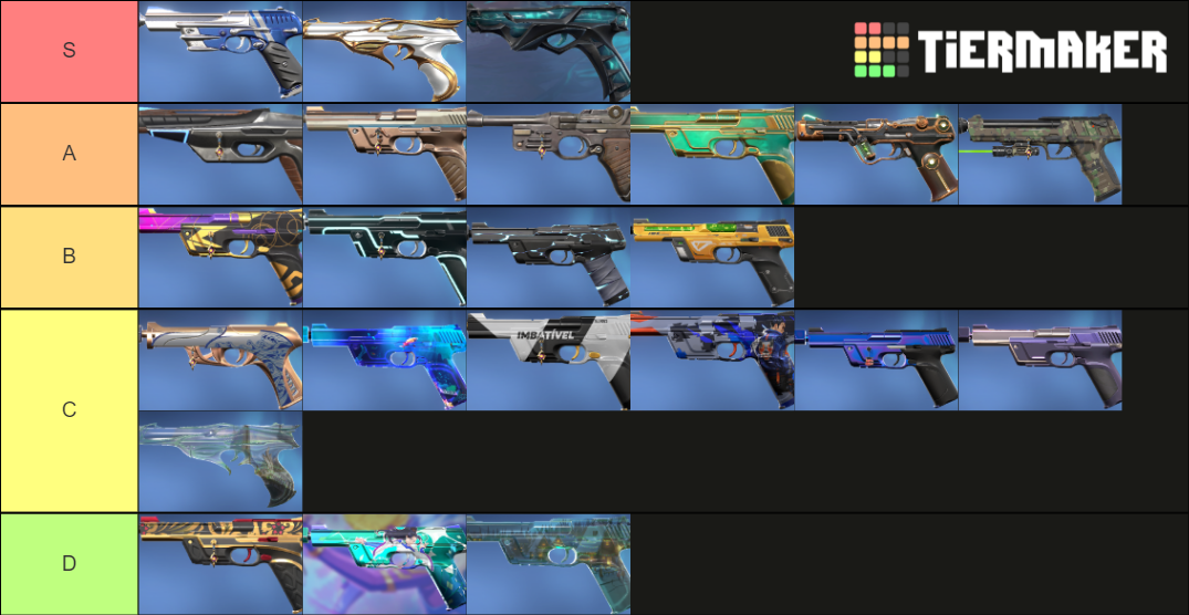 Ghost Skins Valorant Tier List (Community Rankings) - TierMaker