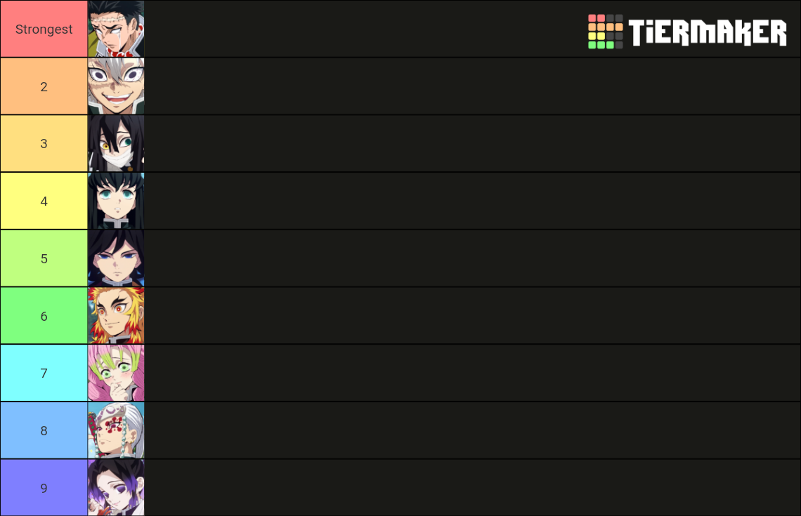 Demon Slayer Hashira Tier List (Community Rankings) - TierMaker