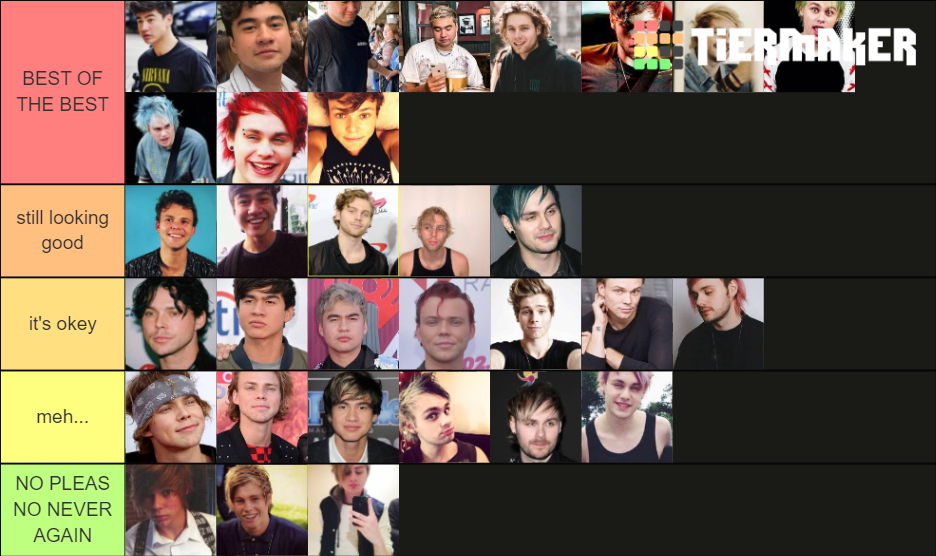 5SOS hairstyles Tier List (Community Rankings) - TierMaker