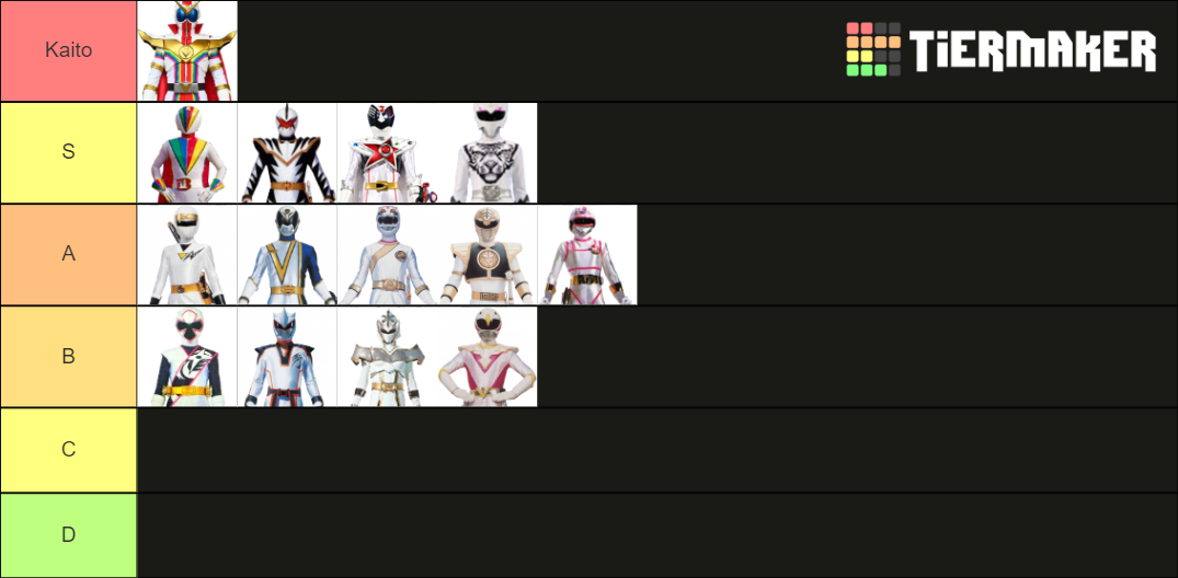 White Sentai Ranger (Super Sentai 45th Edition) Tier List (Community ...