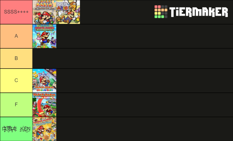 Paper Mario Games Tier List (Community Rankings) - TierMaker