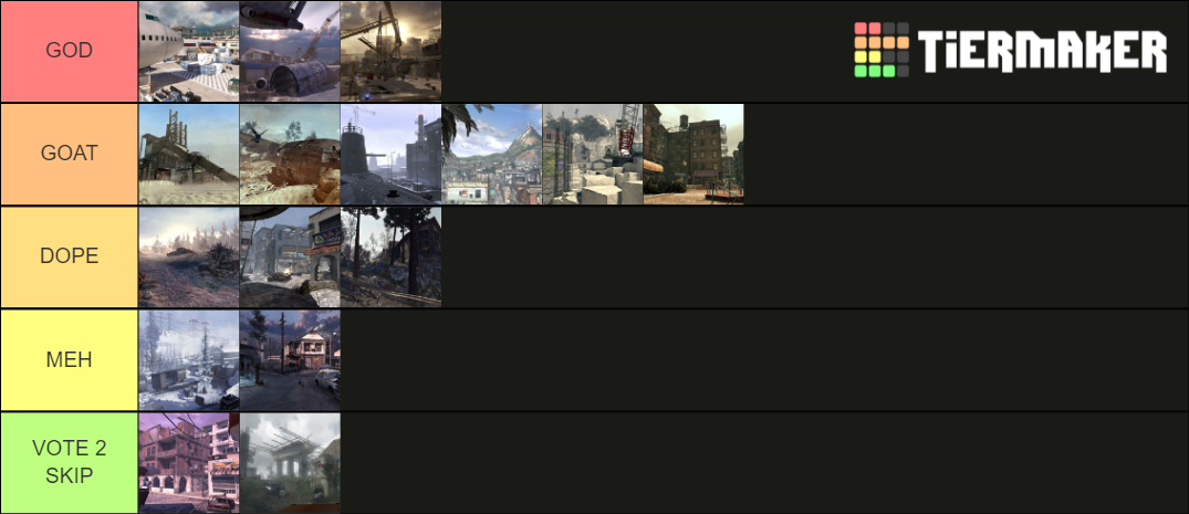 MW2 MAP RANKINGS Tier List (Community Rankings) - TierMaker