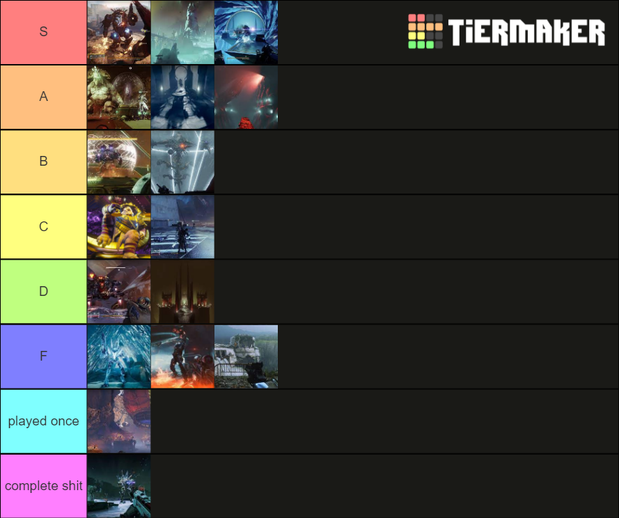 Destiny 2 raid Tier List (Community Rankings) - TierMaker