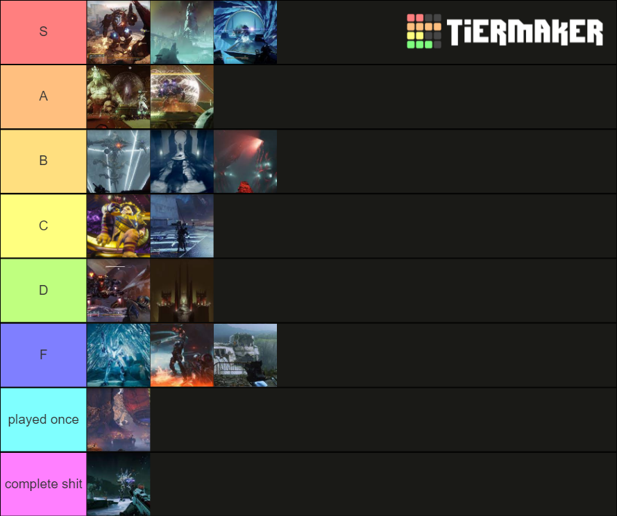 Destiny 2 raid Tier List (Community Rankings) - TierMaker