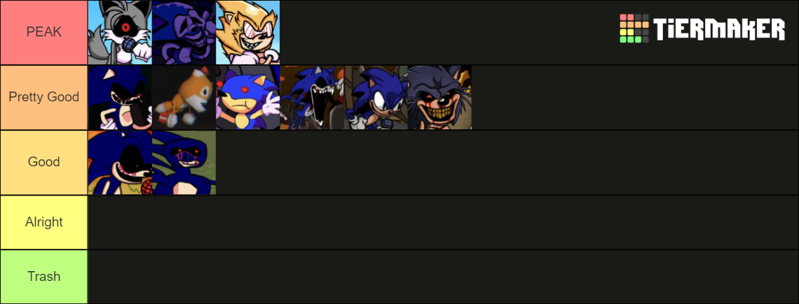 FNF Vs Sonic.exe Round 2 Tier List (Community Rankings) - TierMaker