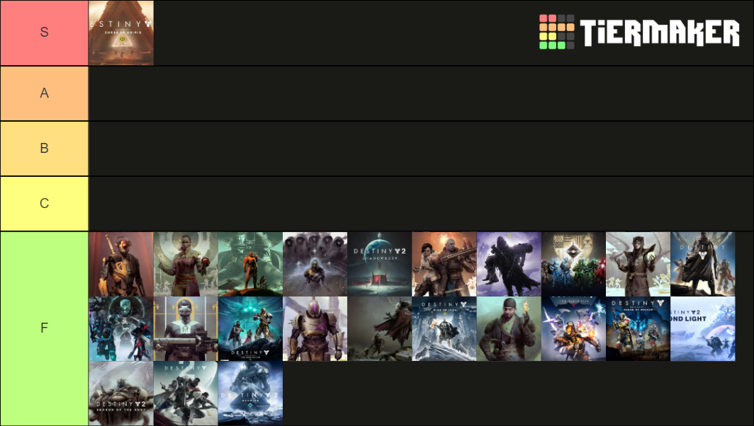 Destiny Releases Tier List (Community Rankings) - TierMaker