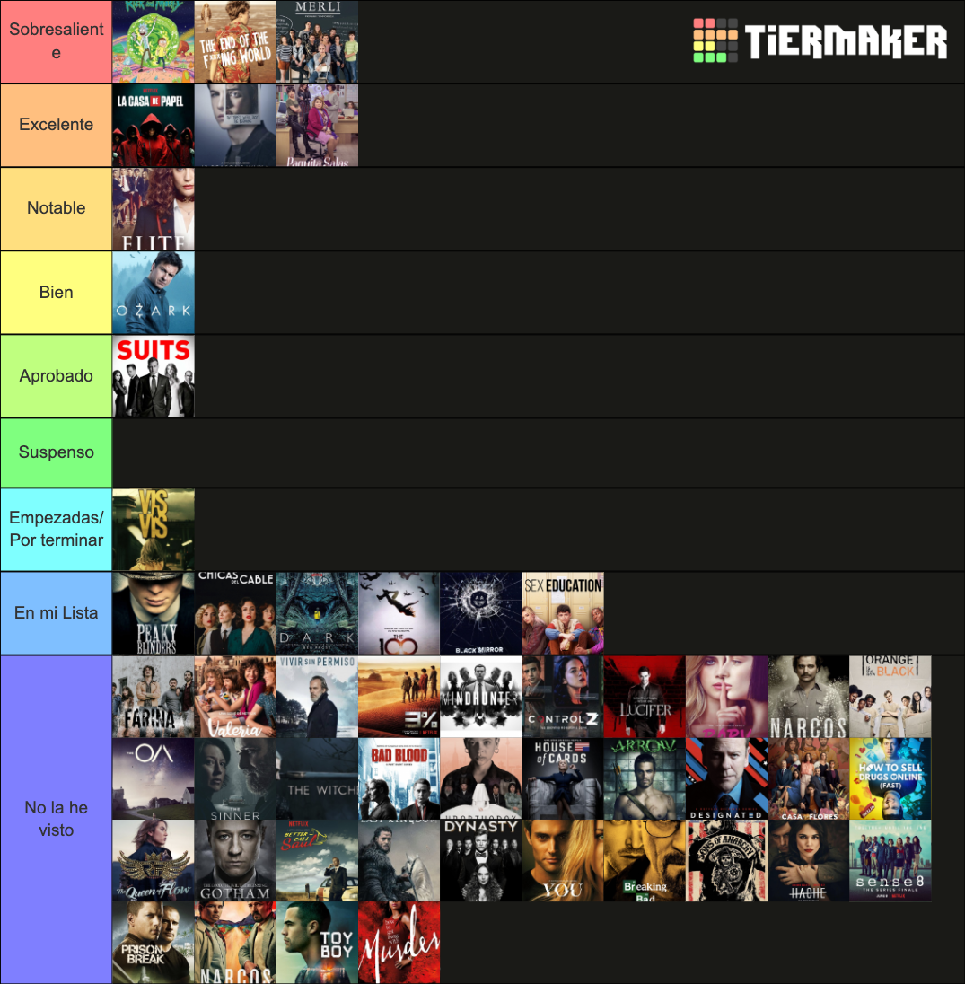 Series Netflix España Tier List (Community Rankings) - TierMaker