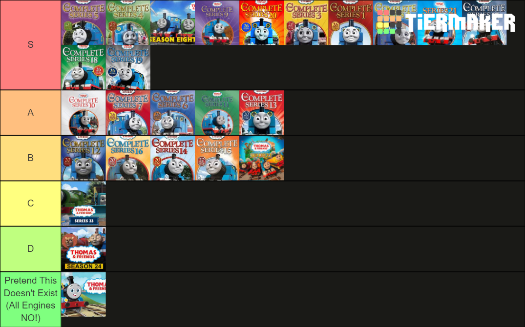 Thomas And Friends Seasons Tier List (Community Rankings) - TierMaker Thomas And Friends Seasons Tier List (Community Rankings) - TierMaker