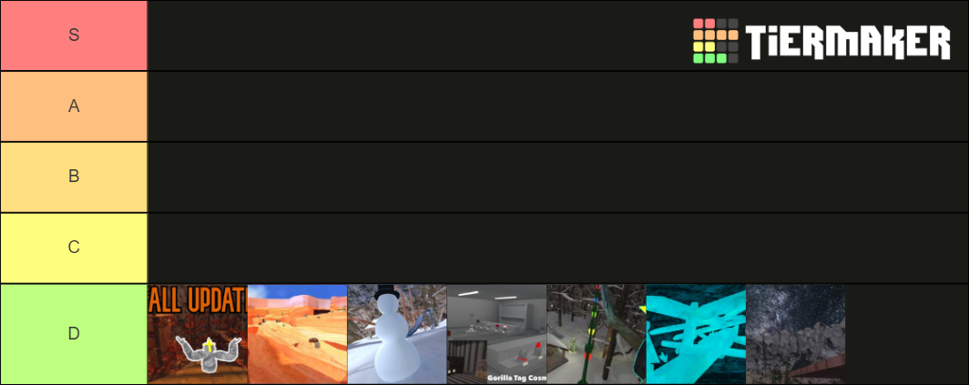 GORILLA TAG MAPS Tier List (Community Rankings) - TierMaker
