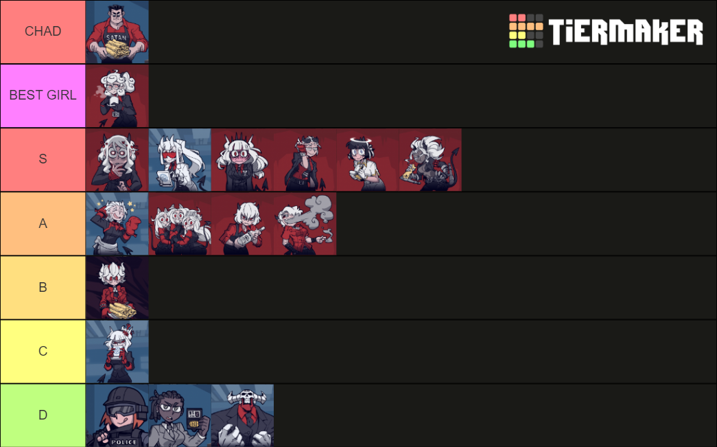 Helltaker (Featuring Examtaker) Tier List (Community Rankings) - TierMaker