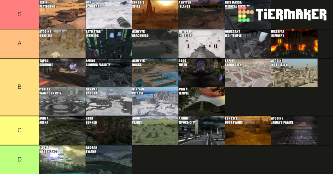 Star Wars Battlefront (Pandemic) - Maps (BF1 & BF2) Tier List ...