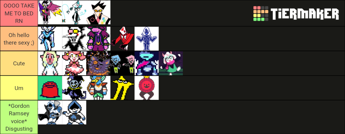 Deltarune Characters Based on Bangability Tier List (Community Rankings ... Deltarune Characters Based on Bangability Tier List (Community Rankings ...