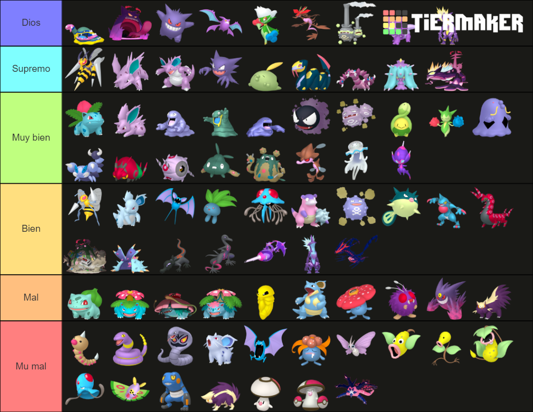 (Poison)- Pokemon Tier List (Community Rankings) - TierMaker
