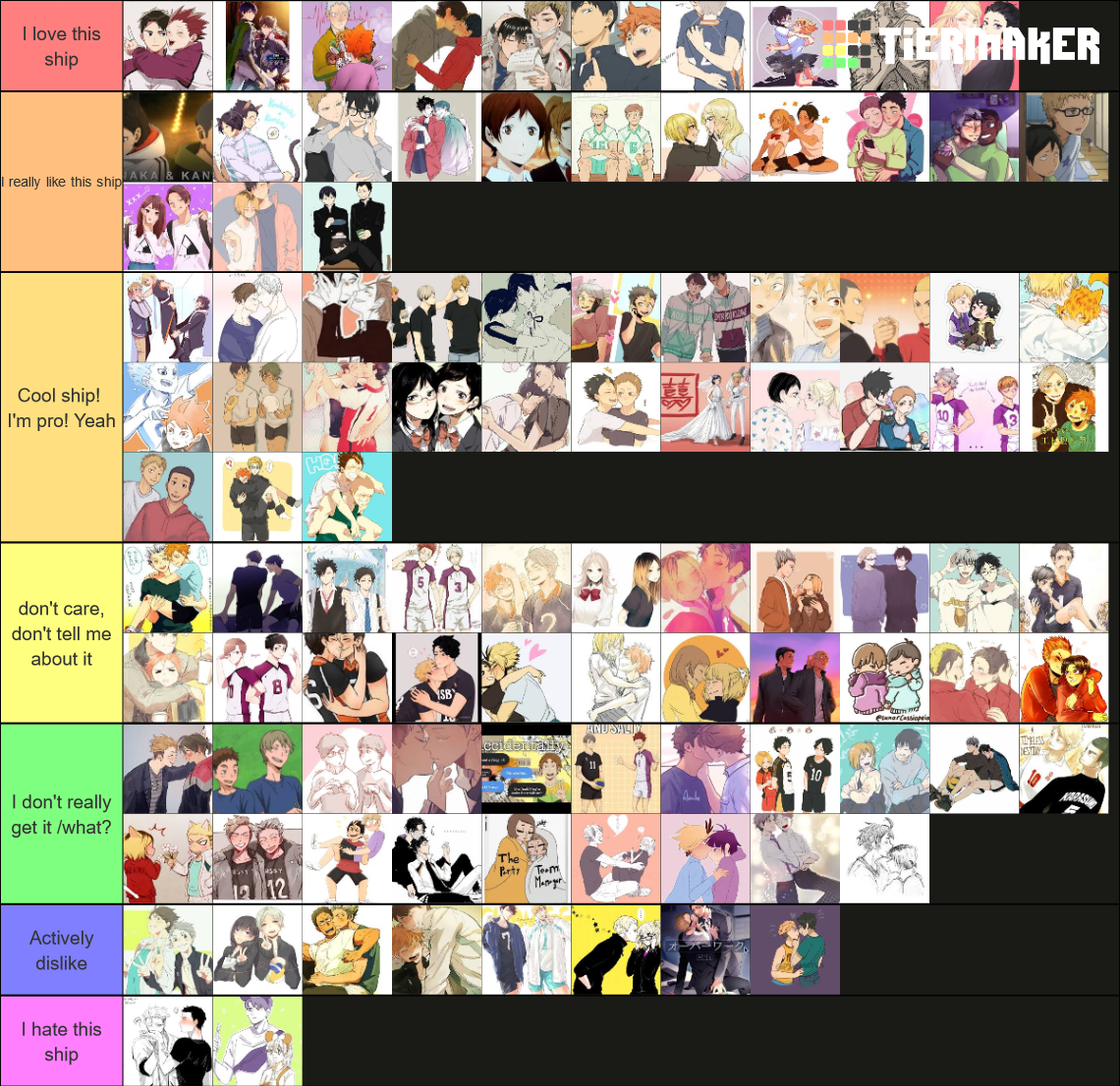 101 Haikyuu ships & rarepairs Tier List (Community Rankings) - TierMaker
