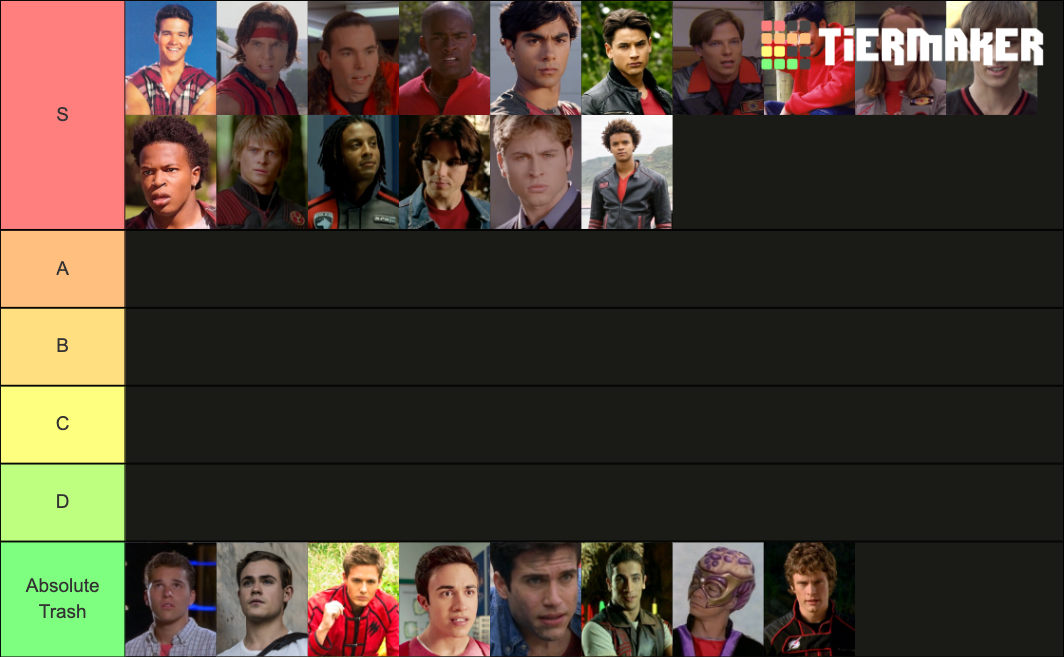 Red Power Ranger Tiers Tier List (Community Rankings) - TierMaker