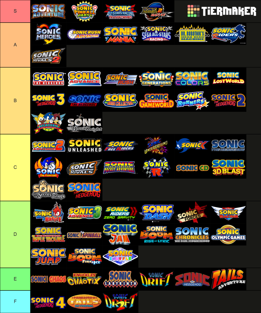 Sonic Logos ! Tier List (Community Rankings) - TierMaker