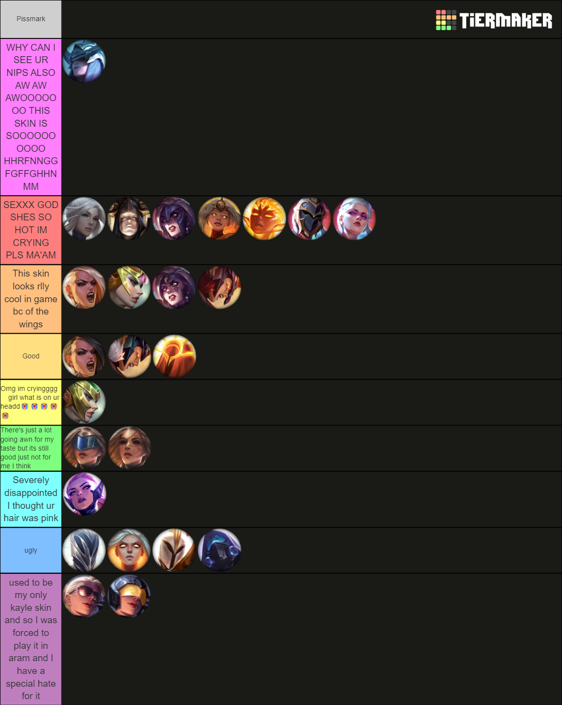 Kayle skins :3 up to Spirit Blossom Tier List (Community Rankings ...