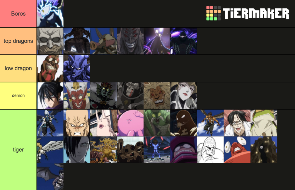 One Punch Man villians Tier List (Community Rankings) - TierMaker