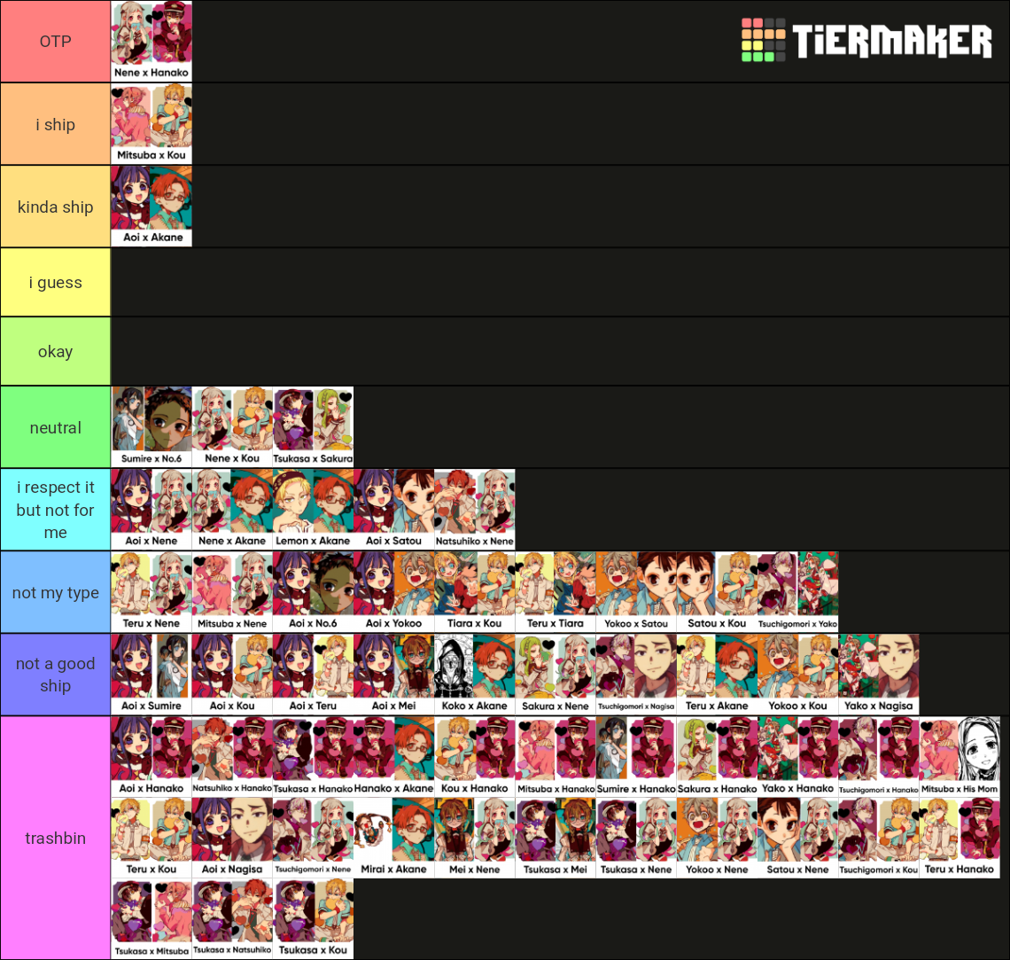 TBHK/JSHK Shipping Tier List (Community Rankings) - TierMaker