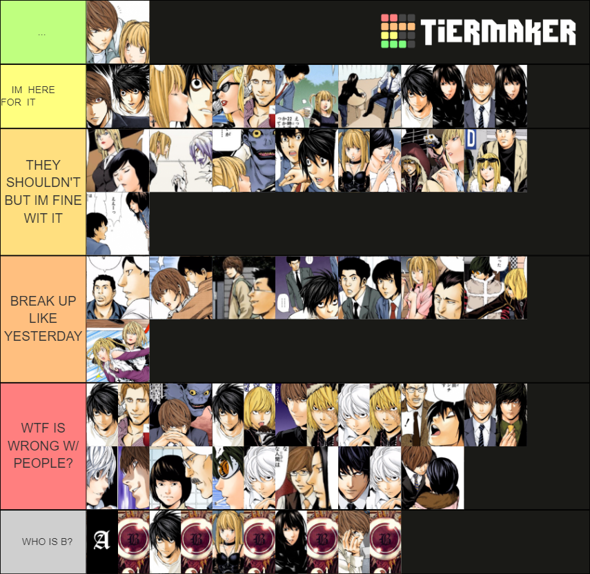 Death Note Ships Tier List (Community Rankings) - TierMaker