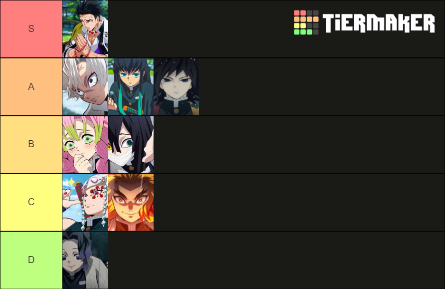 Tier dos Hashiras Tier List (Community Rankings) - TierMaker