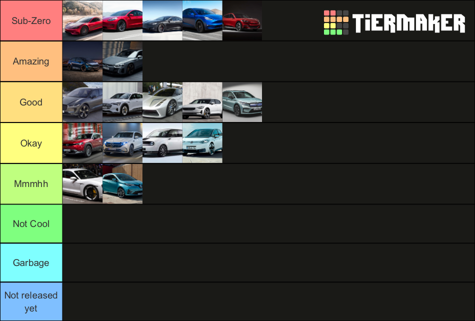 Electric Cars Tier-List Tier List (Community Rankings) - TierMaker