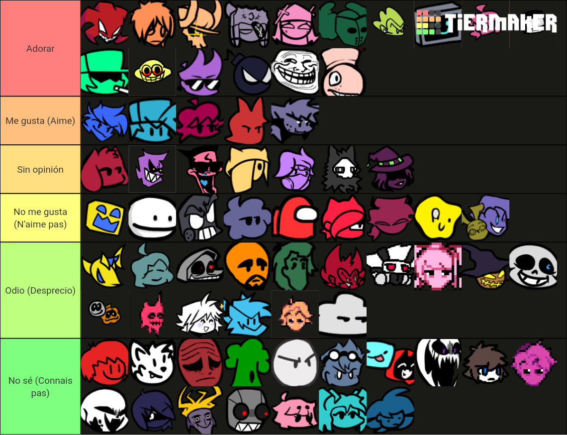 FNF Characters + Mods Tier List (Community Rankings) - TierMaker