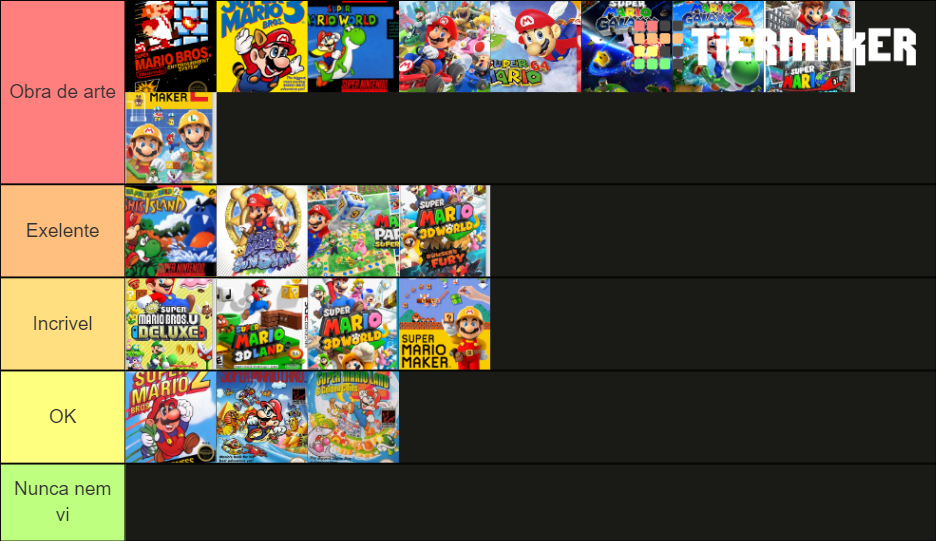 Super Mario Games Tier List (Community Rankings) - TierMaker