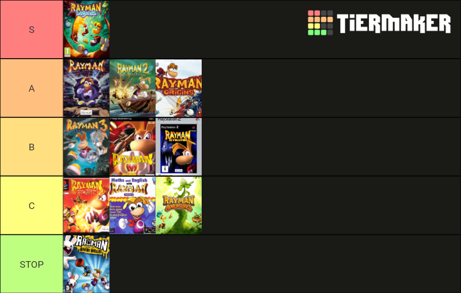 Rayman Games Tier List (Community Rankings) - TierMaker