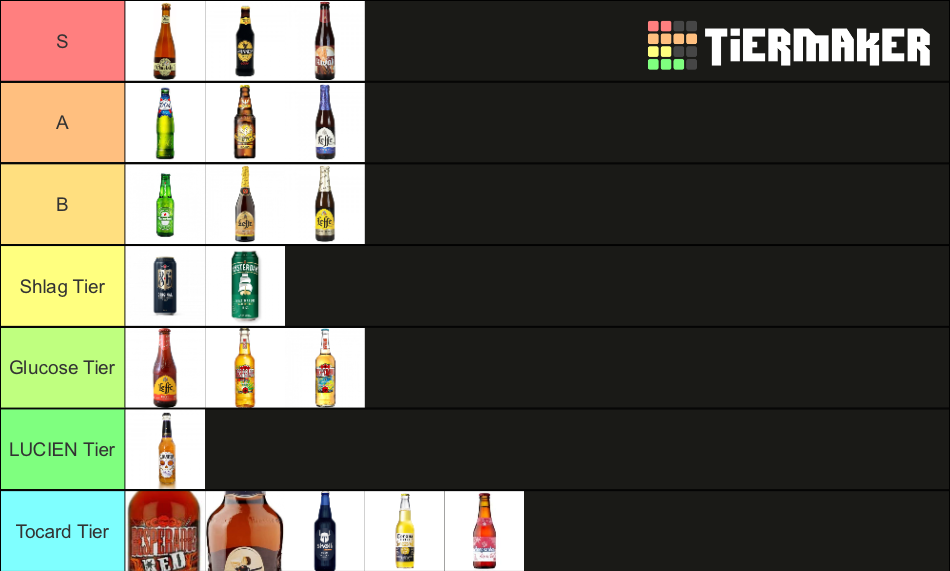Bière Bar-Rage Tier List (Community Rankings) - TierMaker