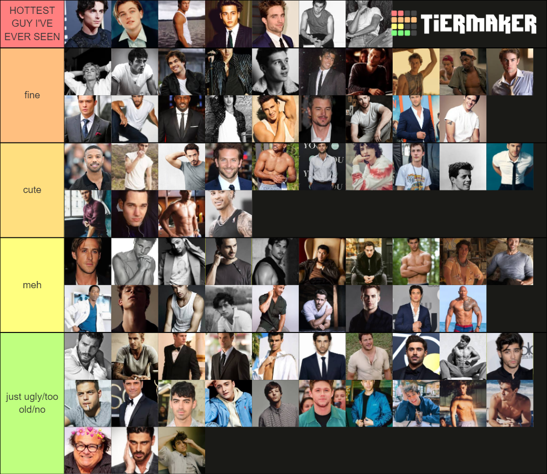 hot celebrity men Tier List (Community Rankings) - TierMaker