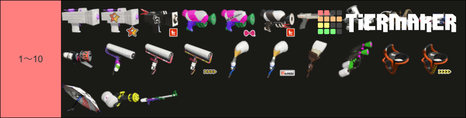 Splatoon 2 4.3.1 Weapons Tier List (Community Rankings) - TierMaker