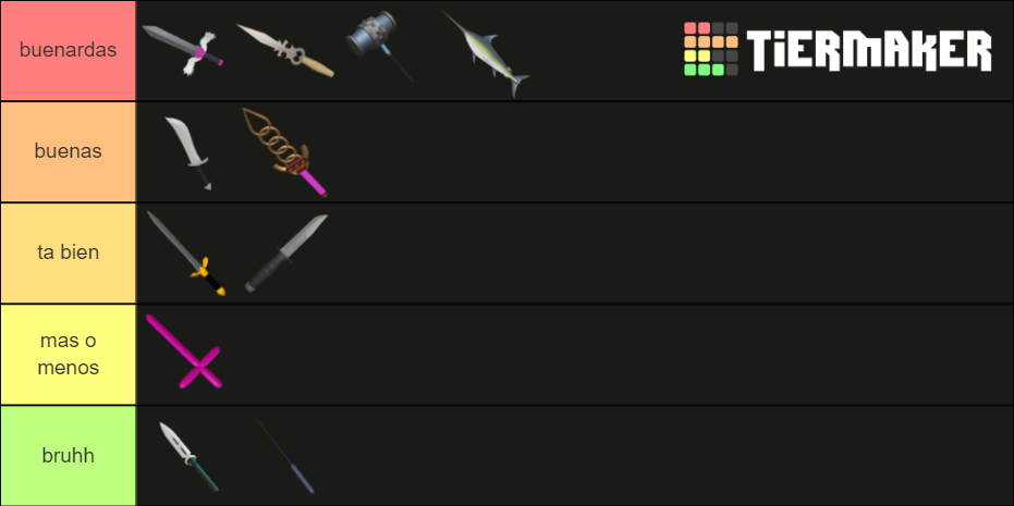 arsenal melees Tier List (Community Rankings) - TierMaker