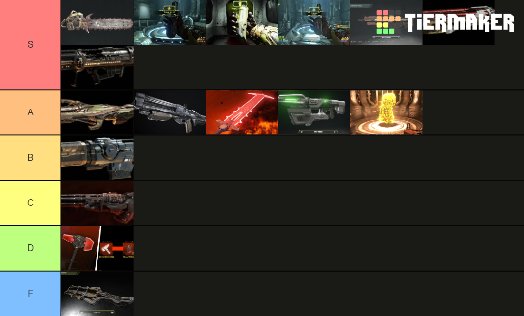 DOOM Eternal Weapons List Tier List (Community Rankings) - TierMaker