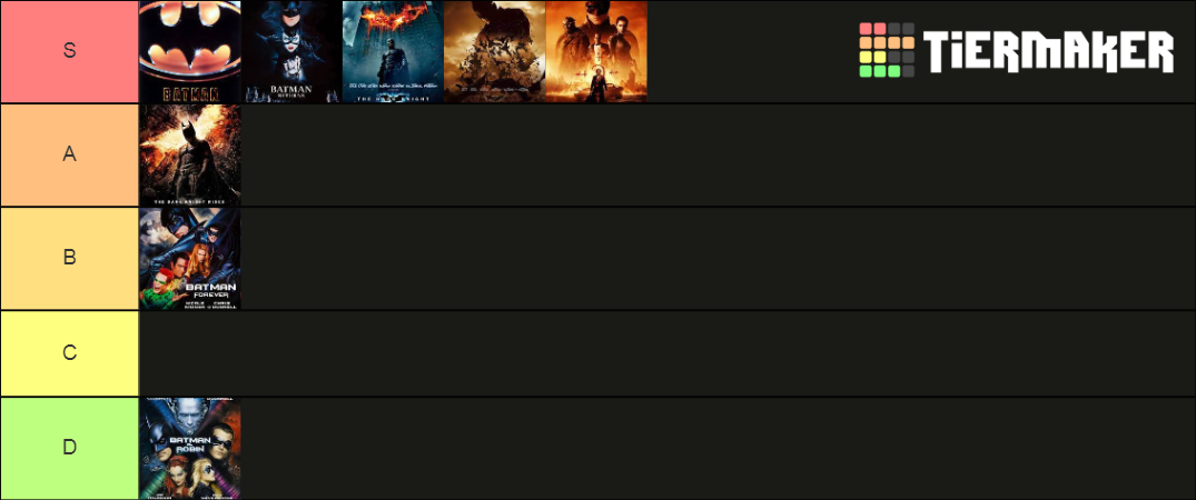 best batman movie Tier List (Community Rankings) - TierMaker