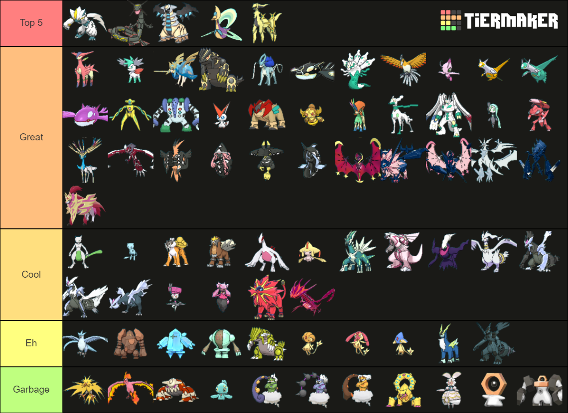 Shiny Legendary Pokemon Tier List (Community Rankings) - TierMaker